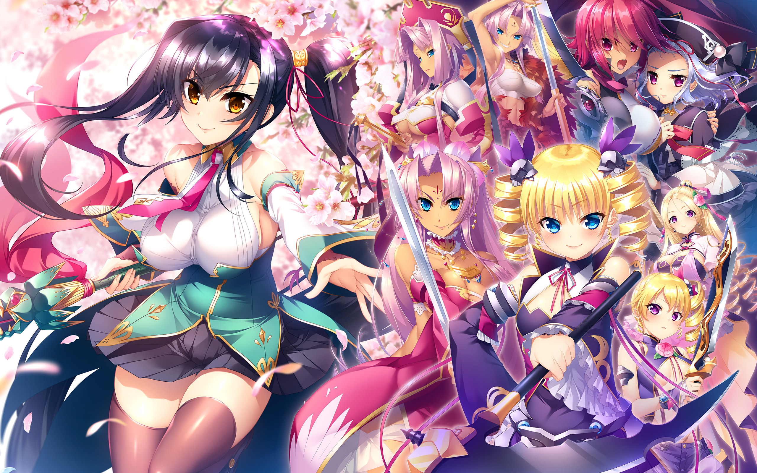 baseson shin koihime eiyuutan asian clothes garter no bra sarashi skirt lift sword tagme tattoo ...